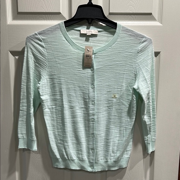 LOFT | Sweaters | Nwt Loft Womens Mint Green Buttonup Cardigan | Poshmark